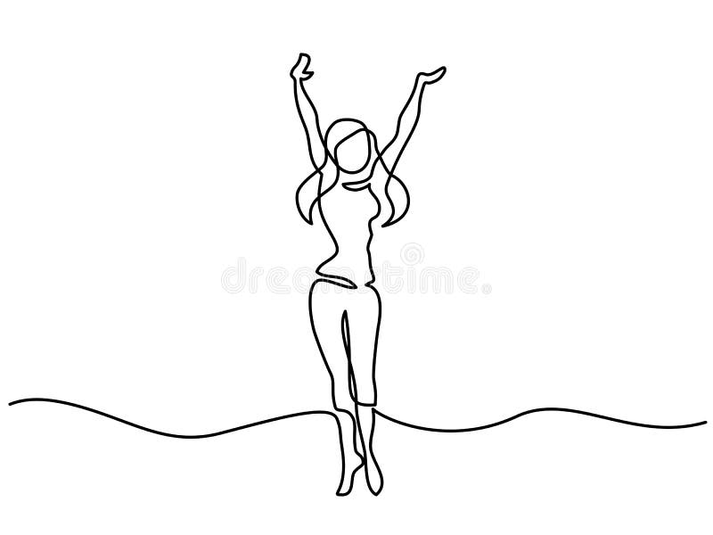Happy woman dance stock vector. Illustration of happy - 105993769