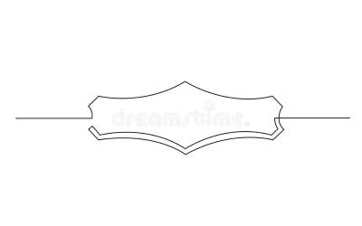 Continuous Line Drawing of Header Design Stock Vector - Illustration of ...