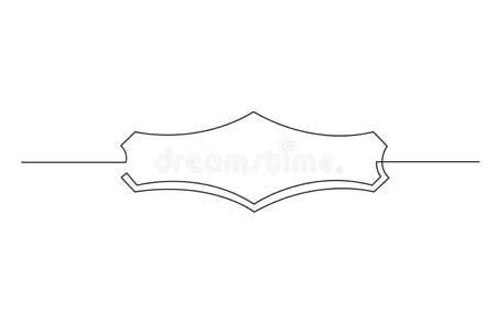 Continuous Line Drawing of Header Design Stock Vector - Illustration of ...