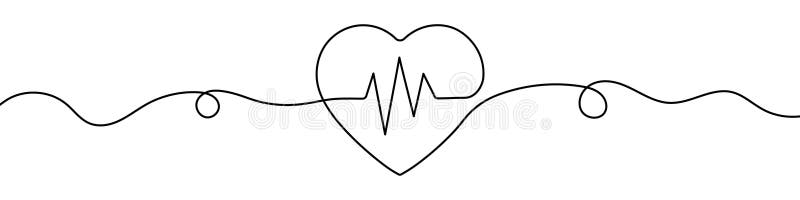 Pulse Icon. Black Heart Beat Icon. Linear Symbols of ECG Stock ...
