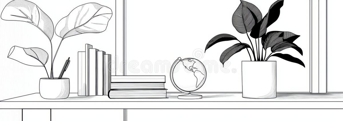 Continuous Line Drawing Reading Map Stock Photos - Free & Royalty-Free ...