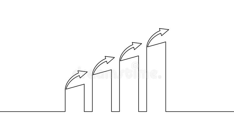 Increasing Bar Chart Rising Arrow Stock Illustrations – 684 Increasing ...