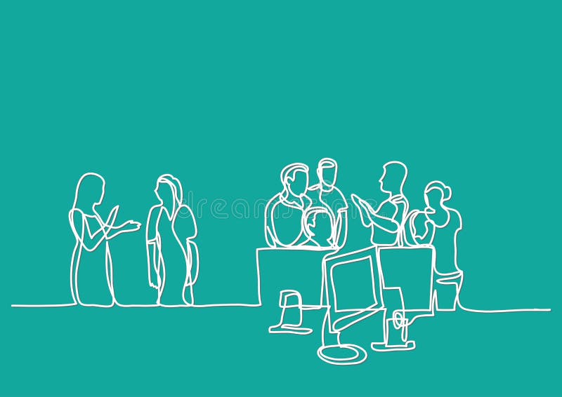 Conversation Continuous Line Drawing Stock Illustrations – 831 ...