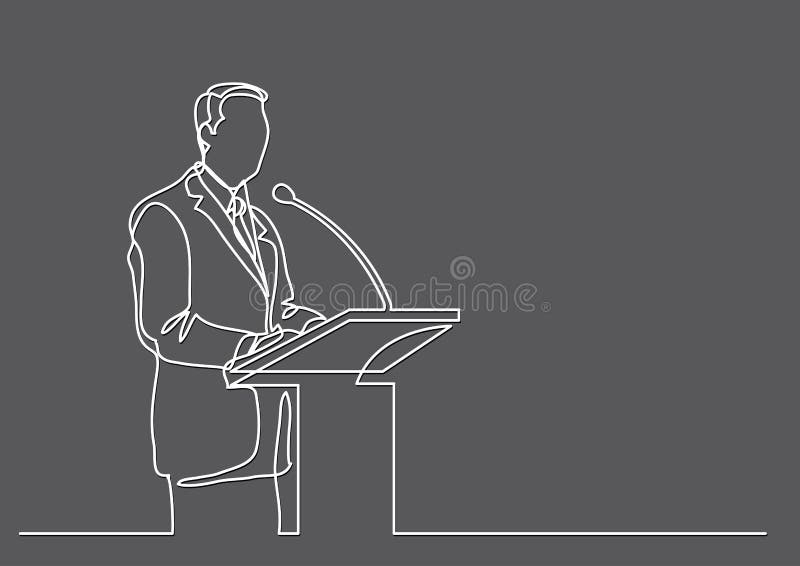 Politician Continuous Line Drawing Stock Illustrations – 80 Politician ...