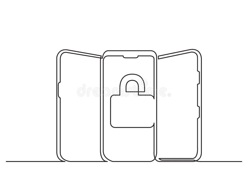 Cyber Security Line Drawing Stock Illustrations – 1,932 Cyber Security ...