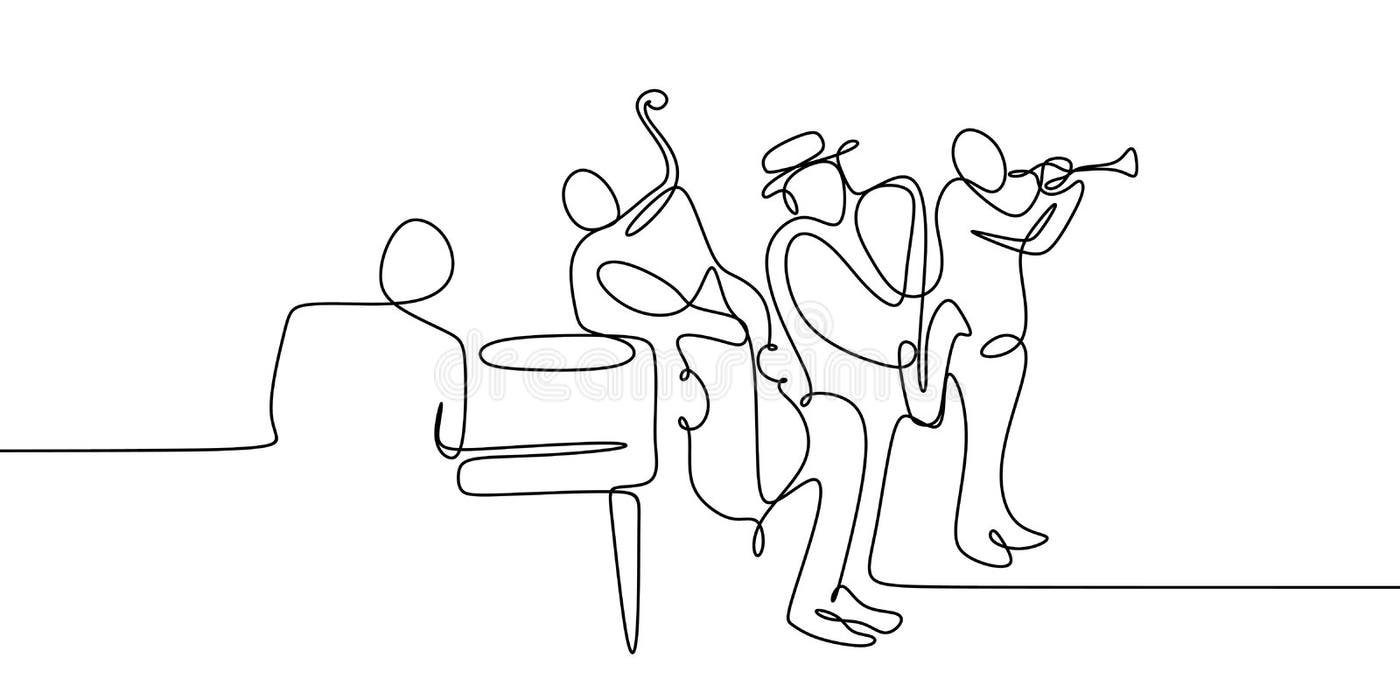 Jazz Music Drawing Stock Illustrations – 15,840 Jazz Music Drawing ...