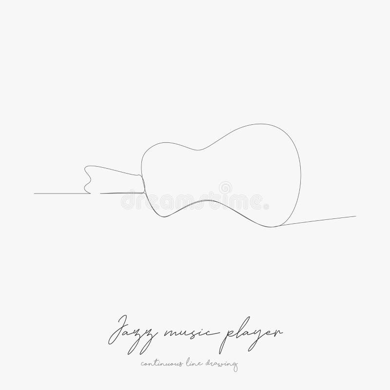 Continuous Line Drawing. Jazz Music Player. Simple Vector Illustration ...