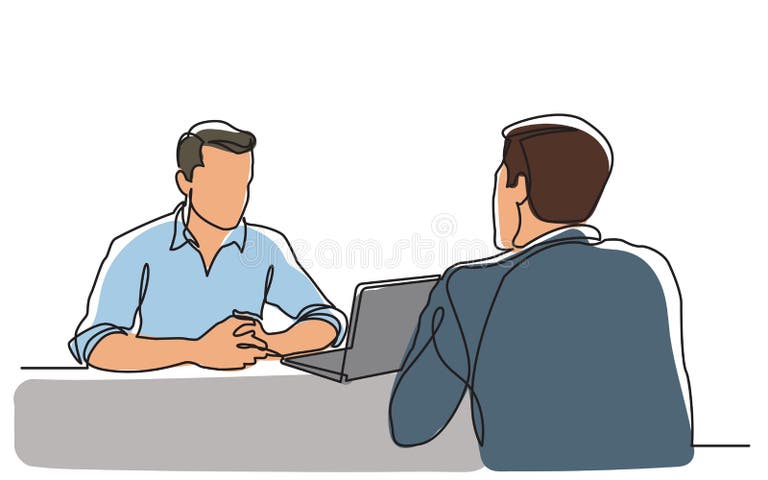 Continuous Drawing Job Interview Stock Illustrations – 129 Continuous ...