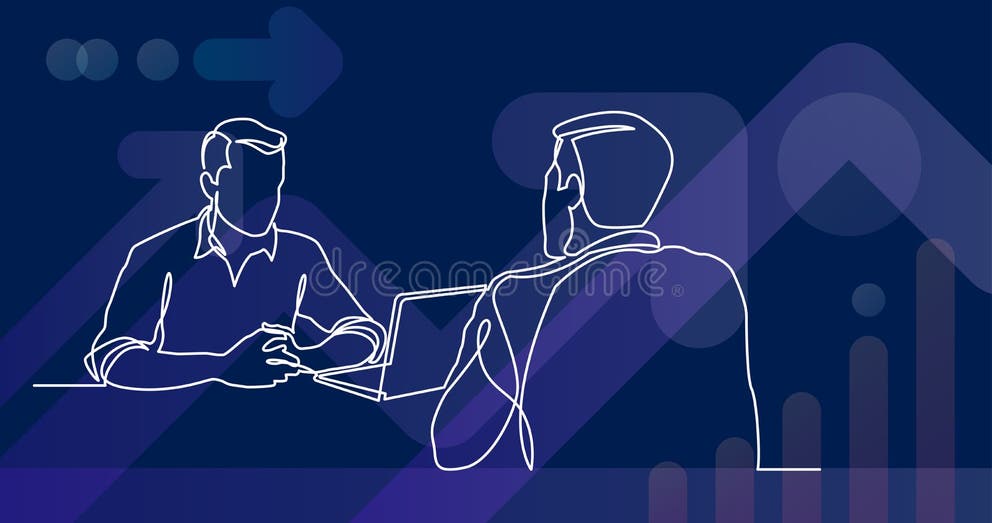 Continuous Drawing Job Interview Stock Illustrations – 128 Continuous ...