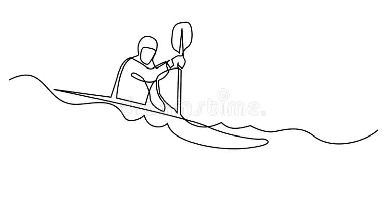 Kayaker Paddling Stock Illustrations – 1,662 Kayaker Paddling Stock ...