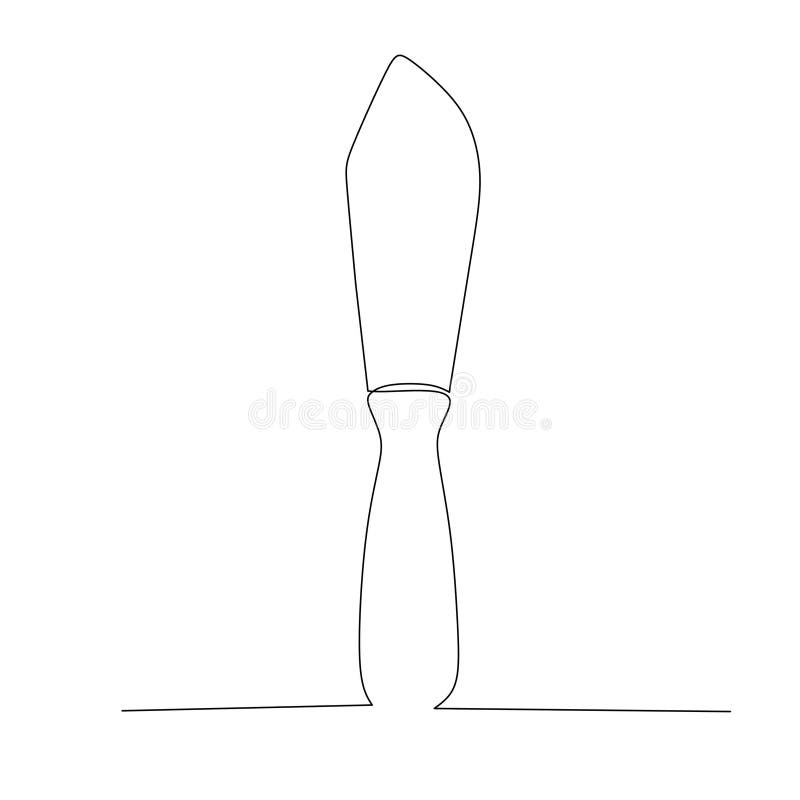 Continuous Line Drawing of a Knife Scraper. Simple Hand Drawn Style ...