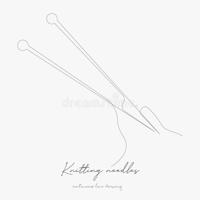 Knitting. Vector drawing stock vector. Illustration of handmade - 125762880