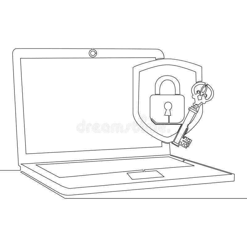 Continuous Line Drawing Security Stock Illustrations – 835 Continuous ...