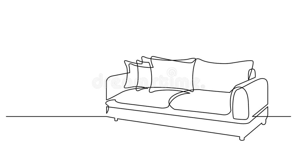 Couch Line Drawing Stock Illustrations – 4,408 Couch Line Drawing Stock ...