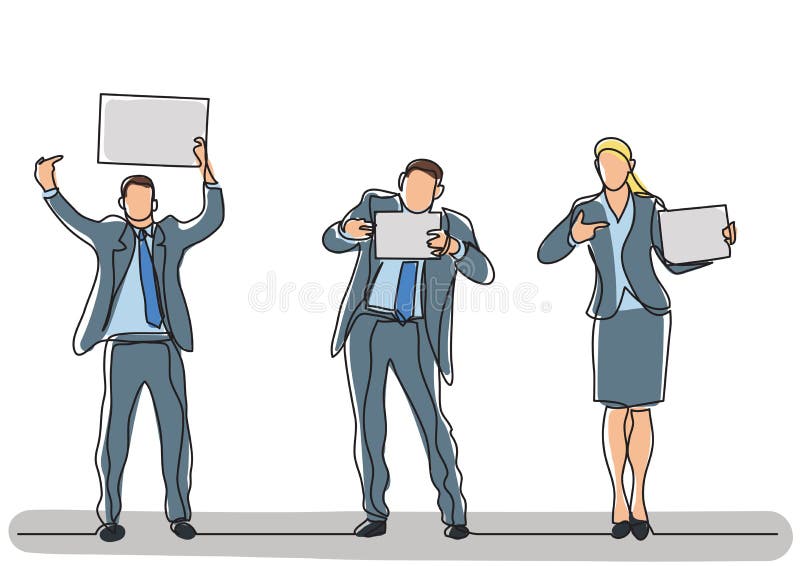 Continuous Line Drawing Group Presenting Stock Illustrations – 34 ...