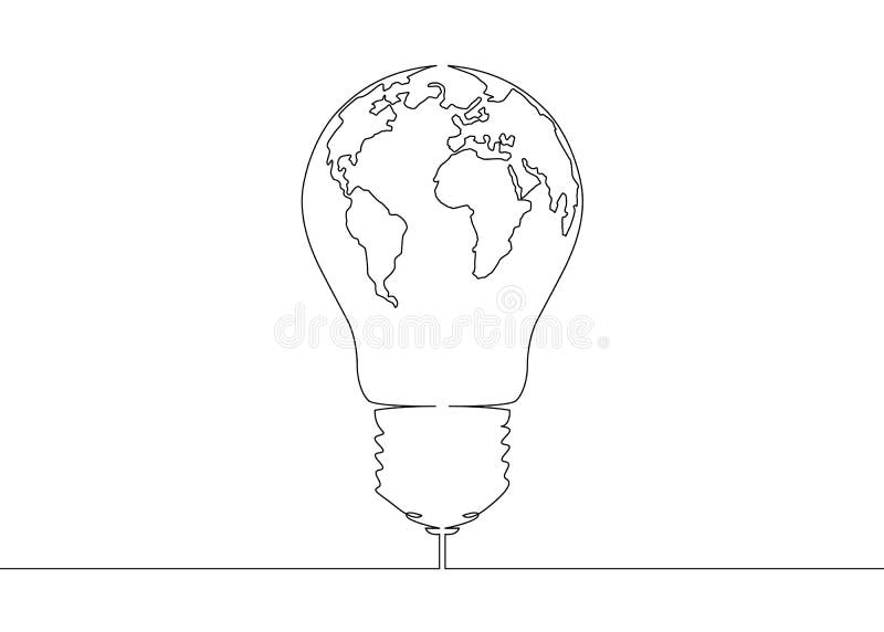 Continuous Line Drawing Light World Stock Illustrations – 256 ...