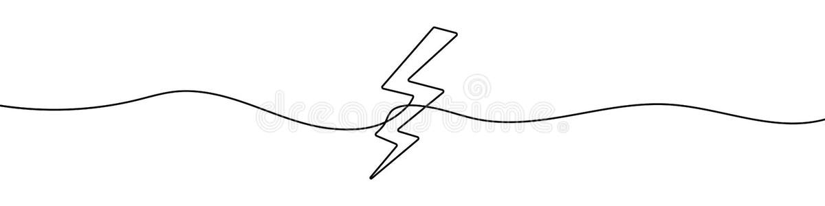Continuous Line Drawing Lightning Stock Illustrations – 73 Continuous ...