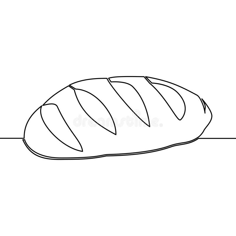 Bread Continuous Line Stock Illustrations – 519 Bread Continuous Line ...