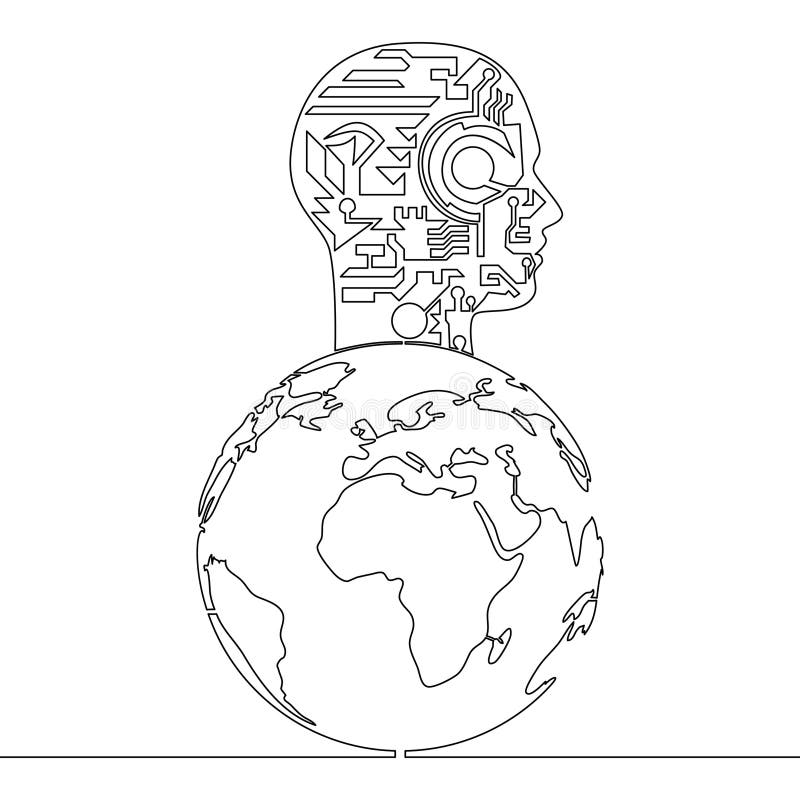 Network Continuous Line Drawing Stock Illustrations – 952 Network ...