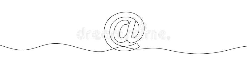 One Line Drawing Email Stock Illustrations – 223 One Line Drawing Email ...
