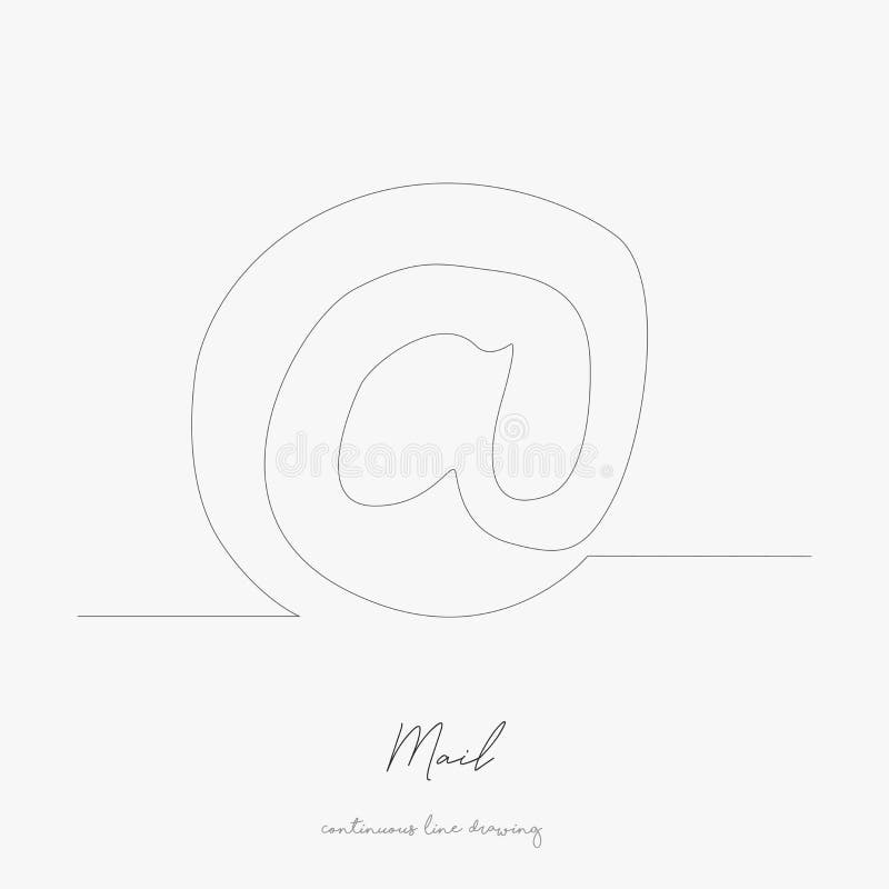 Drawing of a mail envelope stock vector. Illustration of drawing - 36011409