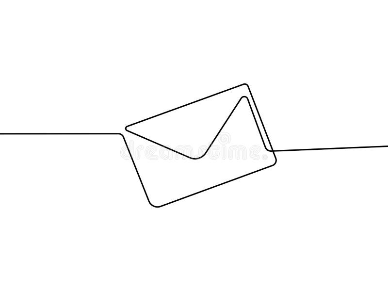 Continuous Line Drawing Mail Stock Illustrations – 474 Continuous Line ...