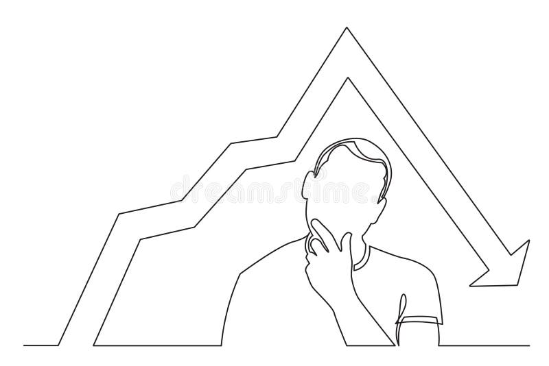 Continuous Line Drawing Fear Failure Stock Illustrations – 50 ...