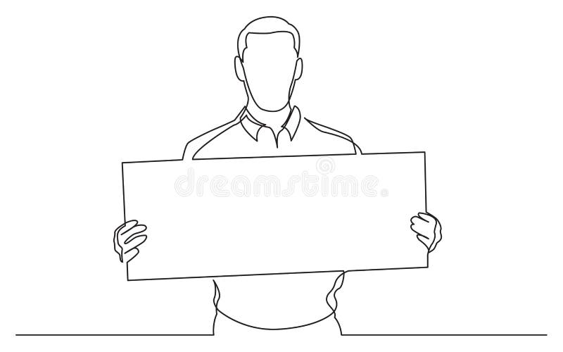 Person Outline Holding Blank Sign Stock Illustrations – 363 Person ...