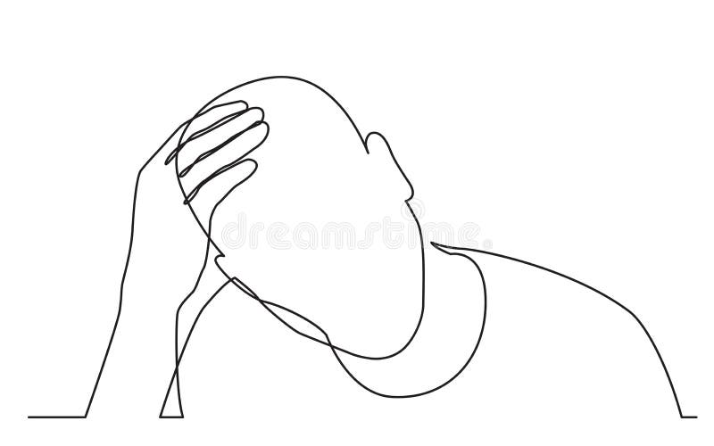 Continuous Line Drawing Grief Stock Illustrations – 157 Continuous Line ...