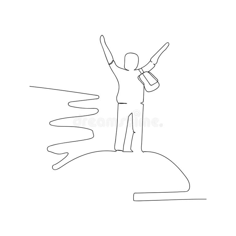 Raising Hands Line Drawing Stock Illustrations 212 Raising Hands Line
