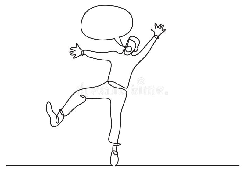 Continuous Line Drawing Of Man - Screaming Out Loud Stock Vector ...