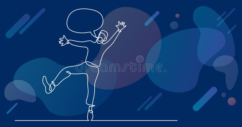 Continuous Line Drawing of Man - Screaming Out Loud Stock Vector ...