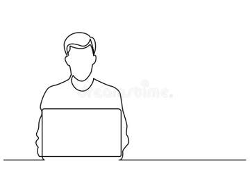 Line Drawing Man Desk Stock Illustrations – 1,658 Line Drawing Man Desk ...