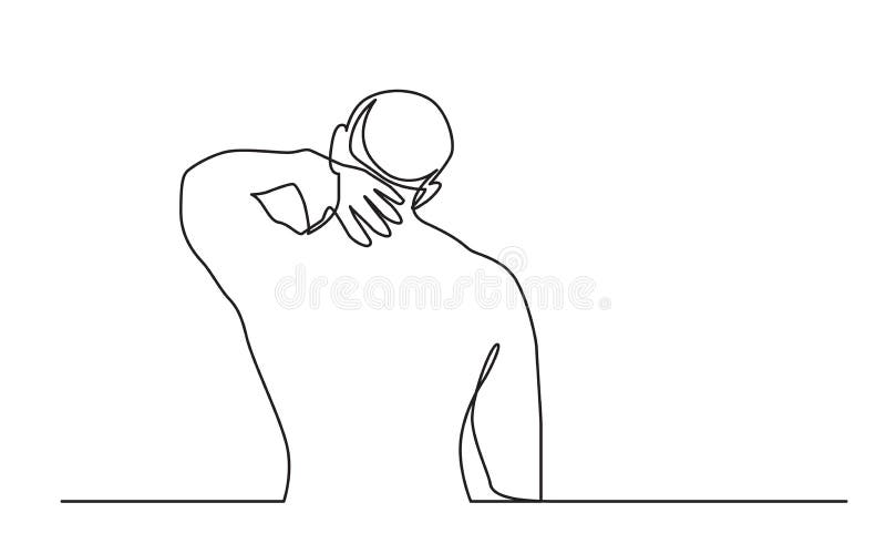 Back Pain Single Line Drawing Stock Illustrations – 7 Back Pain Single ...