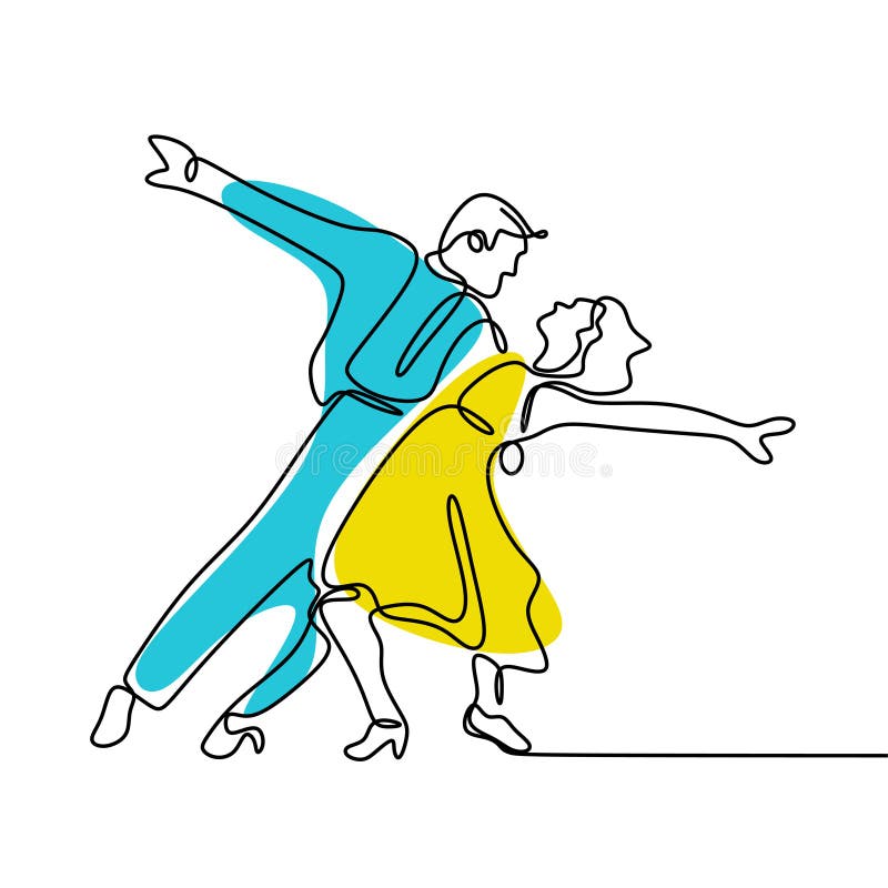 Dancing Continuous Line Drawing Stock Illustrations – 670 Dancing ...
