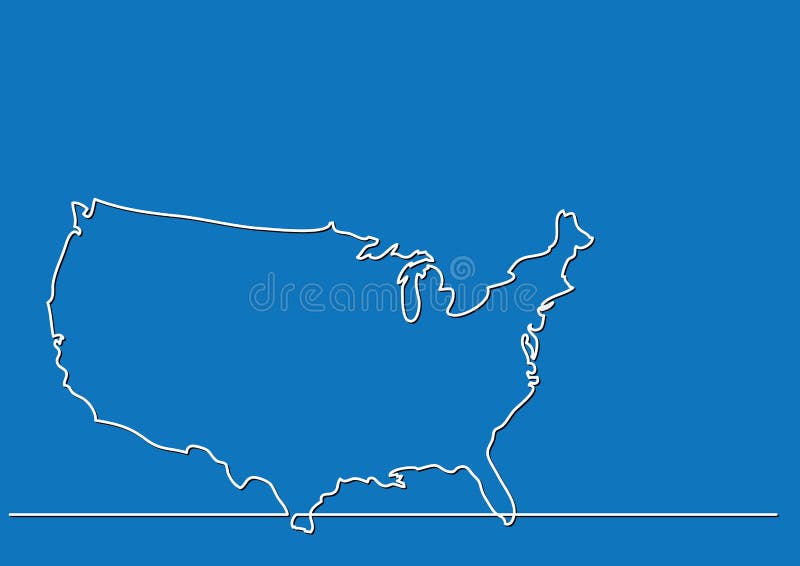 Continuous Line Drawing America Stock Illustrations – 1,054 Continuous ...