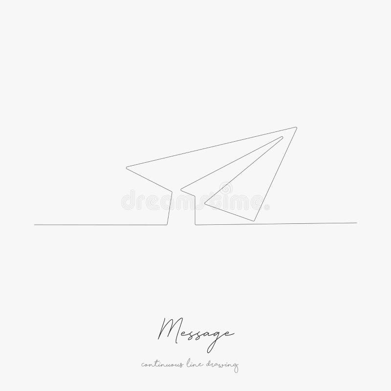 Continuous Line Drawing. Message. Simple Vector Illustration. Message ...