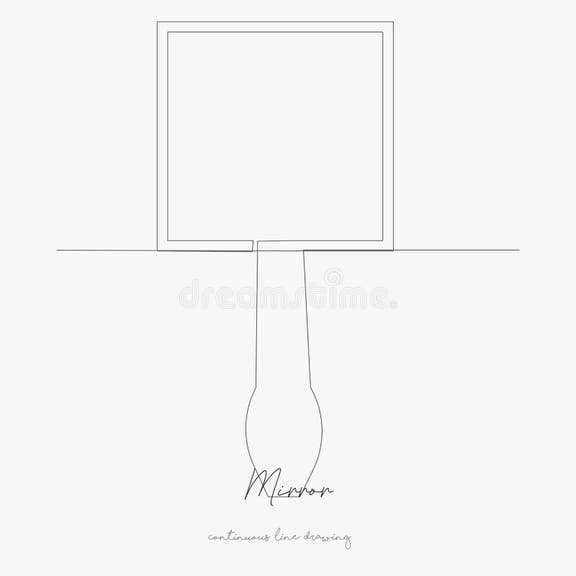 Continuous Line Drawing. Mirror. Simple Vector Illustration. Mirror ...