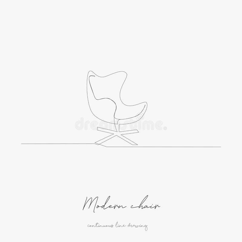 Continuous Line Drawing. Modern Chair. Simple Vector Illustration ...