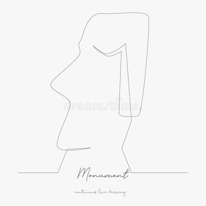 Continuous Line Monument Stock Illustrations – 550 Continuous Line ...