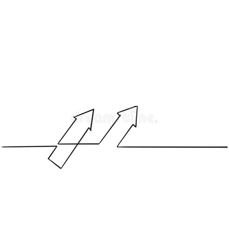 Continuous Line Drawing Arrows Stock Illustrations – 529 Continuous ...