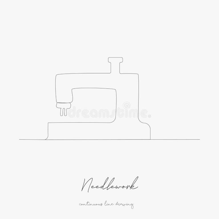 Continuous Line Drawing. Needlework. Simple Vector Illustration ...