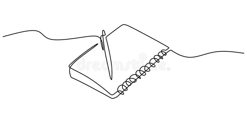 Continuous Line Notebook Stock Illustrations – 1,394 Continuous Line ...