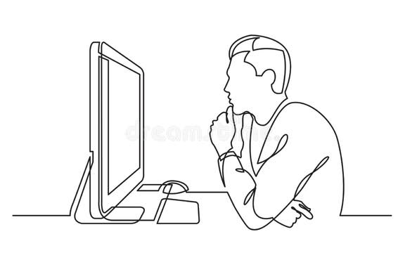 Person Behind Computer Stock Illustrations – 2,918 Person Behind ...