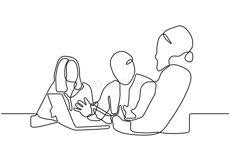 Group of Office Worker Discussing a Project. Concept of Team Work ...