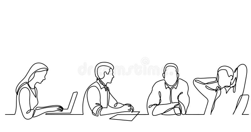 One Line Drawing Business Tasks Stock Illustrations – 206 One Line ...