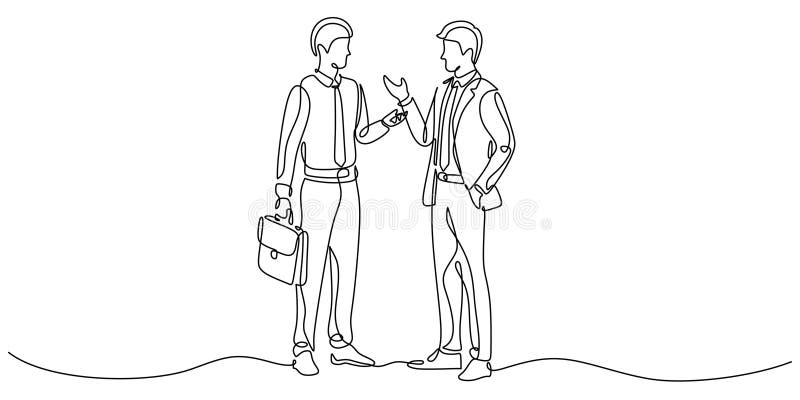 Continuous Line Man Talking Stock Illustrations – 1,152 Continuous Line ...