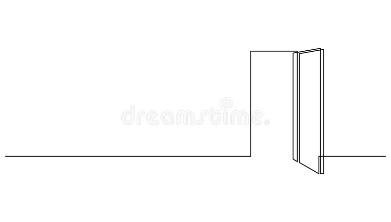 Door One Line Art Stock Illustrations – 866 Door One Line Art Stock ...