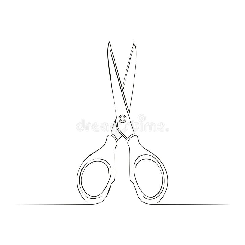 Line Drawing Scissor Stock Illustrations – 1,593 Line Drawing Scissor ...