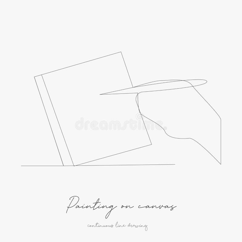 Continuous Line Drawing. Painting on Canvas. Simple Vector Illustration ...